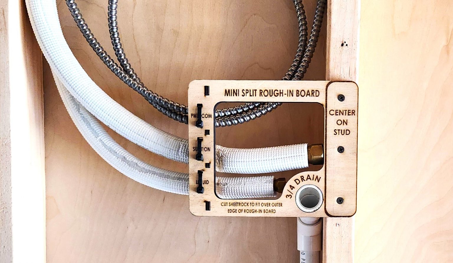 Mini Split Rough-in Board